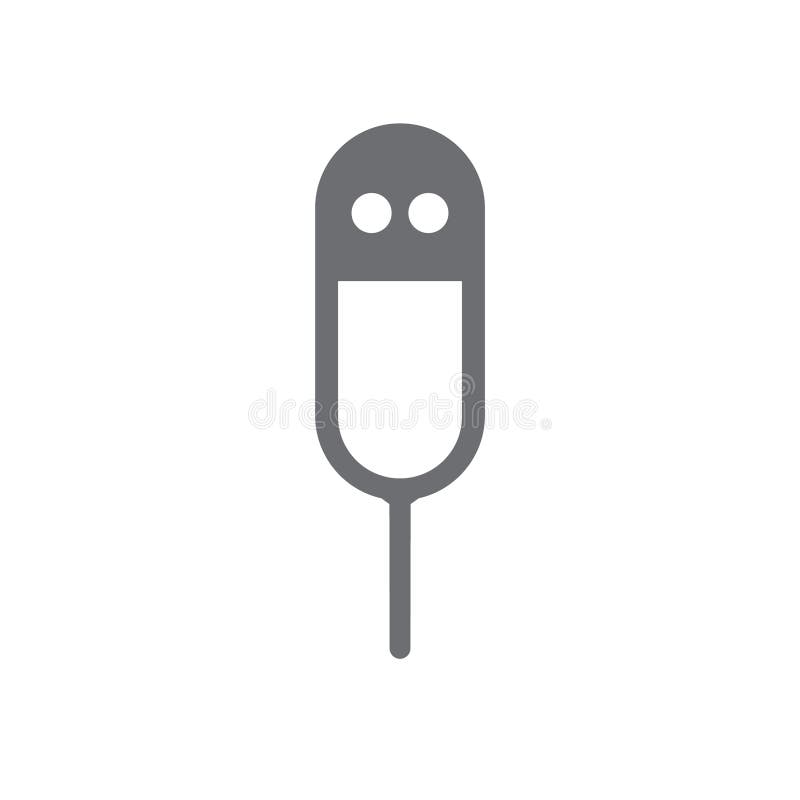 Mobile Phone Sim Ejector Opening Needle Icon Vector Design Stock Vector ...