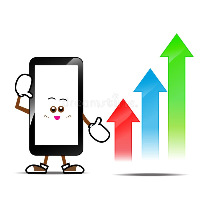 Mobile Phone, Smart Phone Cartoon Stock Vector - Illustration of ...