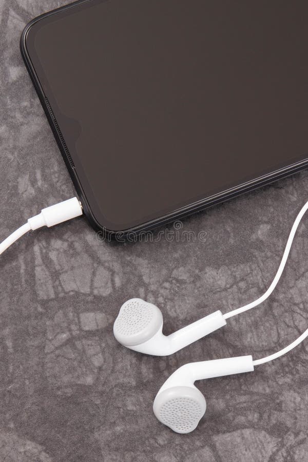Mobile Phone, Smartphone with Connected Headphones. Electronics ...