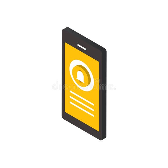 Mobile Phone or Smartphone Display Business Notification Icon for ...