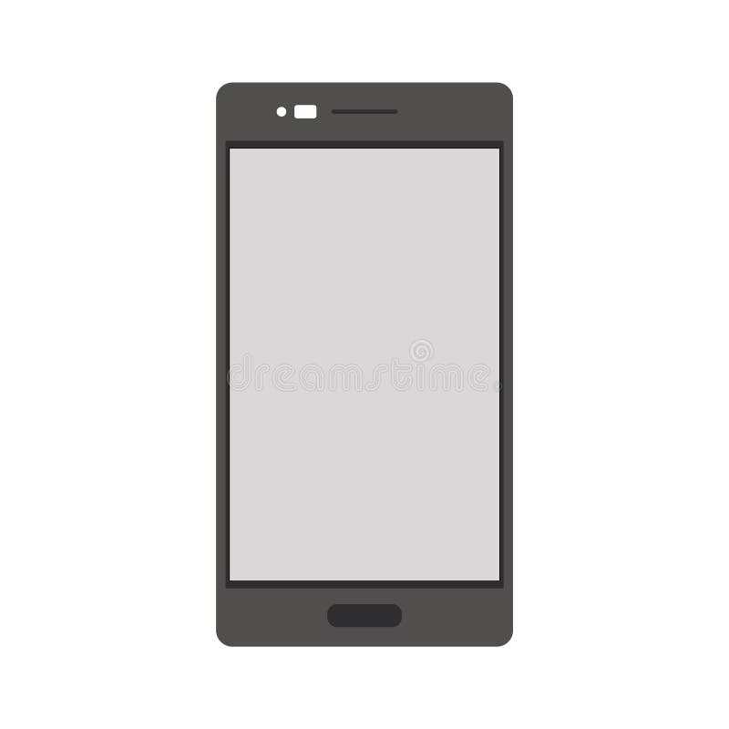 Smartphone with Grey Empty Screen. Touch Screen Mobile Phone Vector ...