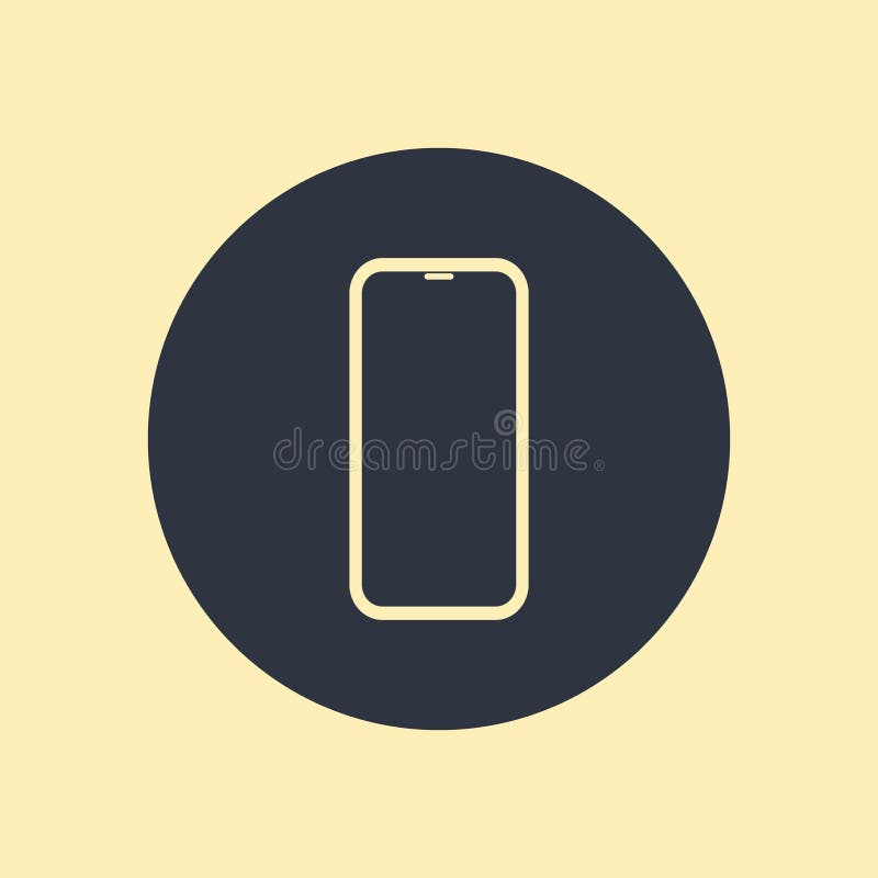 Smartphone Icon in Trendy Flat Style Isolated on Grey Background ...