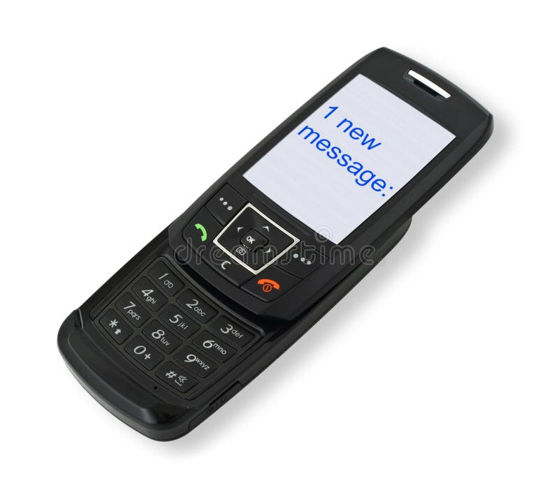 Mobile phone with SMS stock photo. Image of modern, close - 2348674