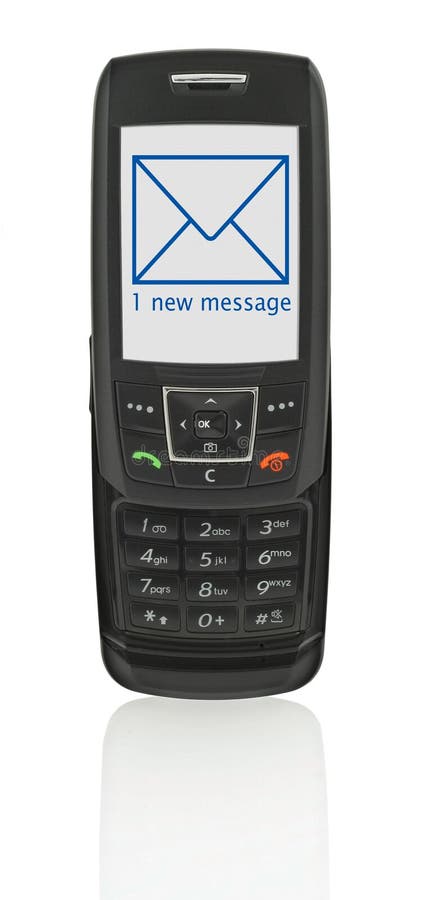 Mobile phone with SMS stock photo. Image of modern, close - 2348674