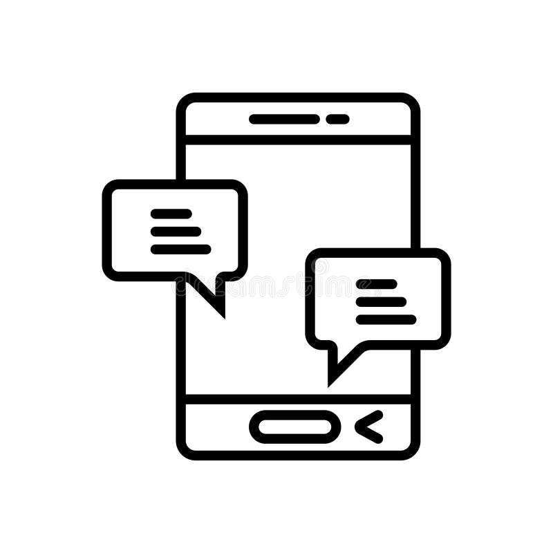 Mobile Phone Sms Icon Vector Stock Vector - Illustration of texting ...