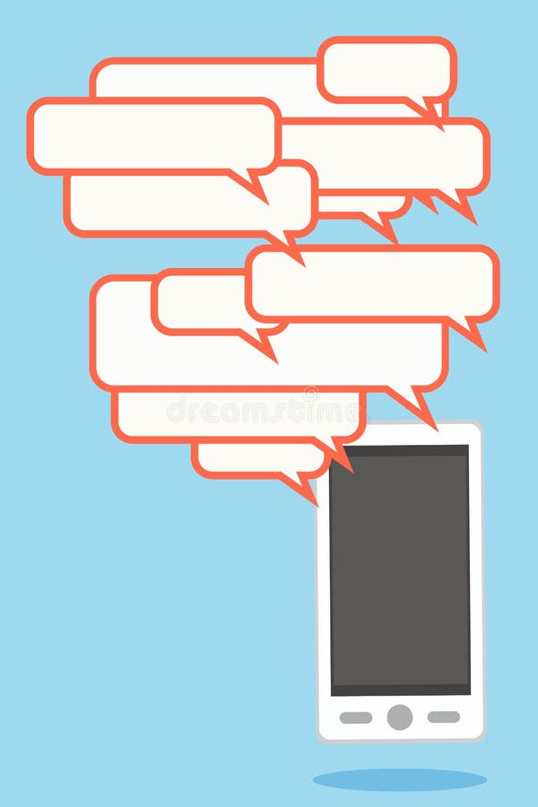 Mobile Phone and Speech Bubbles Infographics Stock Vector ...
