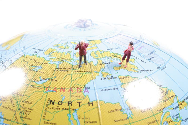 Mobile Phone Standing on Mini Earth Using As Business and Technology ...