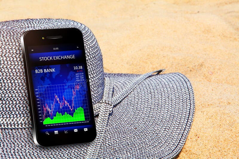 Mobile Phone Stock Chart Beach Stock Photos - Free & Royalty-Free Stock ...