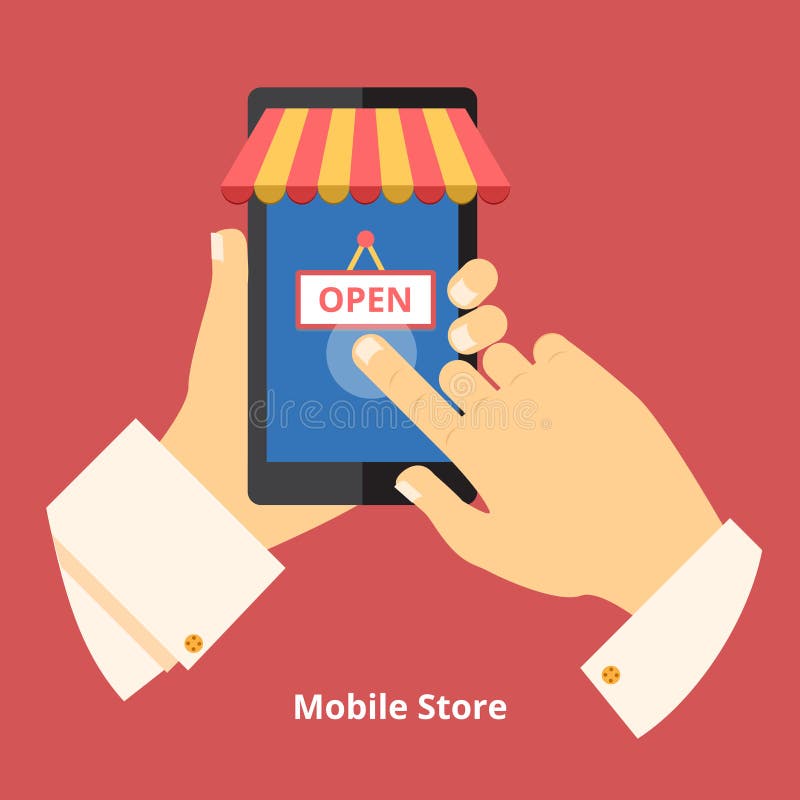 Mobile phone store stock vector. Illustration of order - 47505112