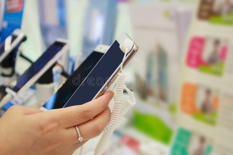 Mobile phone in store stock image. Image of modern, product - 65115403