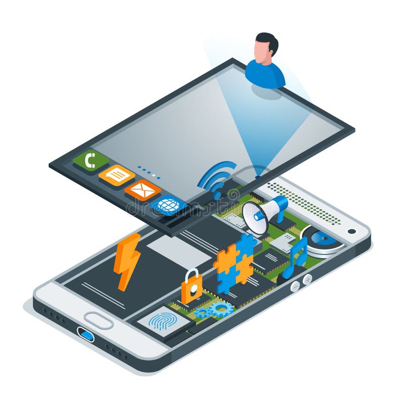 Components Inside Mobile Phone Stock Illustrations – 175 Components ...