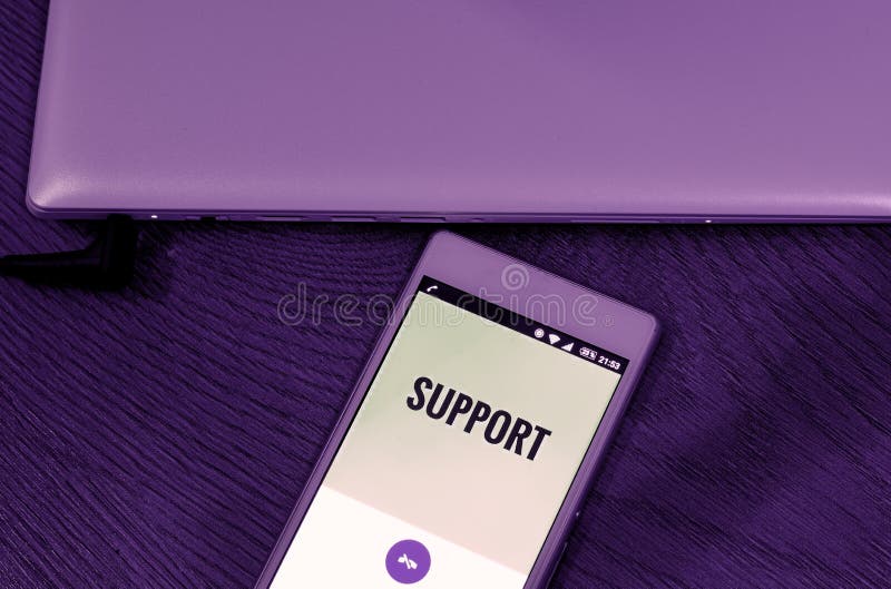 Mobile Phone with Support on the Display and Support Called in Violet ...