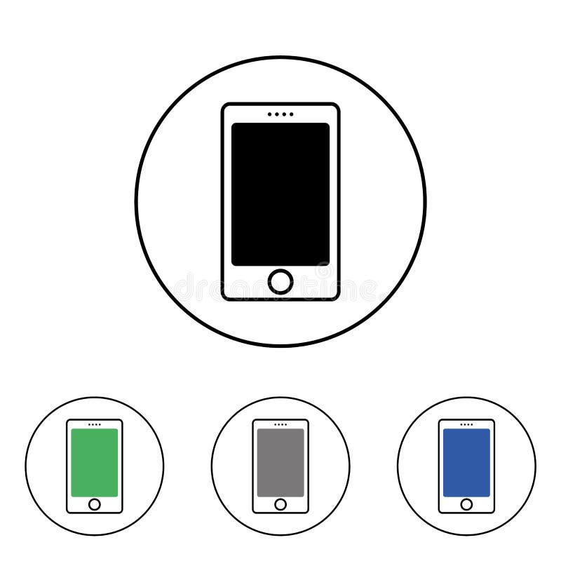 Mobile Phone Support Icon. Smartphone Icon in Circle for Web Site Menu ...