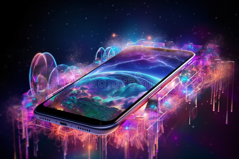 Mobile Phone Technology Connects To the Internet, Surfing the ...