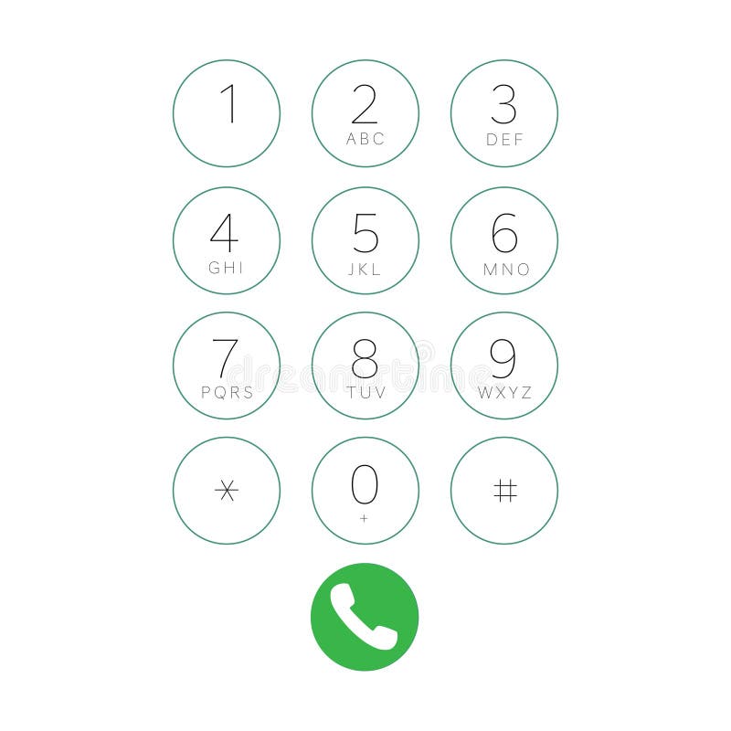 Mobile Phone Touch Screen Dialing Digits Call Stock Vector ...