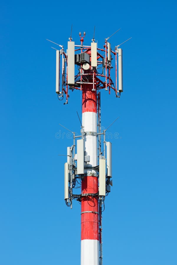 Mobile Phone Transmitter Mast, Communications Tower Stock Image - Image ...