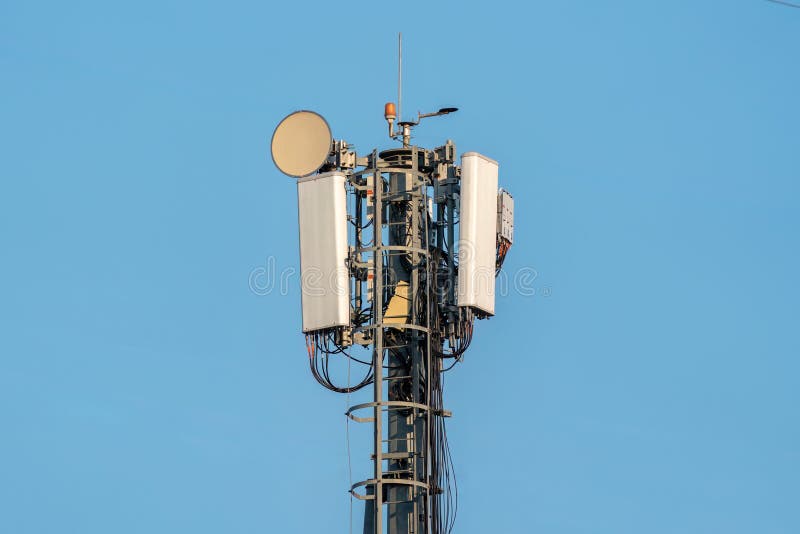 Mobile Phone Transmitter, Telephone Antenna Stock Photo - Image of ...