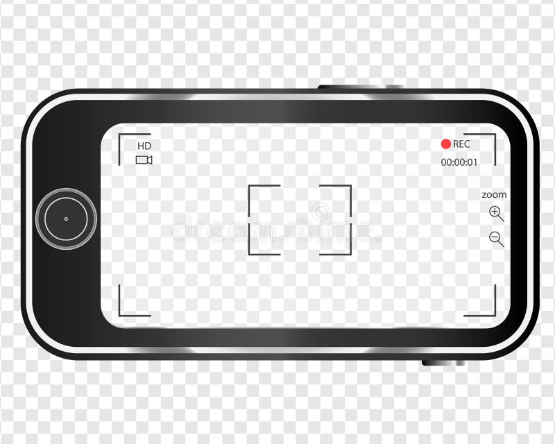Mobile Phone Transparent Camera. Record Video Stock Illustration ...