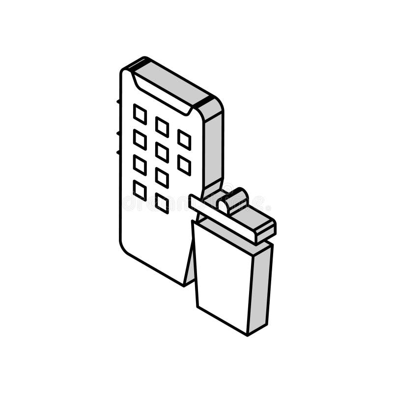Mobile Phone Trash Bin Isometric Icon Vector Illustration Stock Vector ...