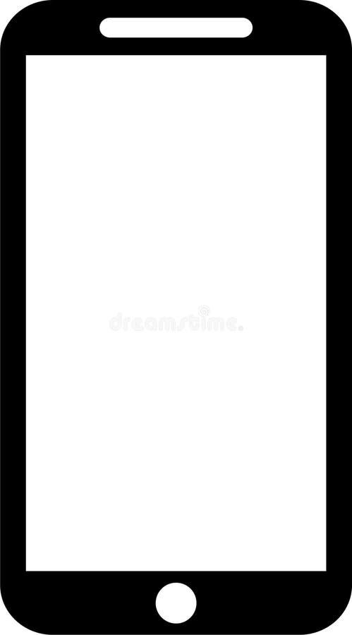 Mobile Phone Vector Icon As Communication and Contact Data Concept ...