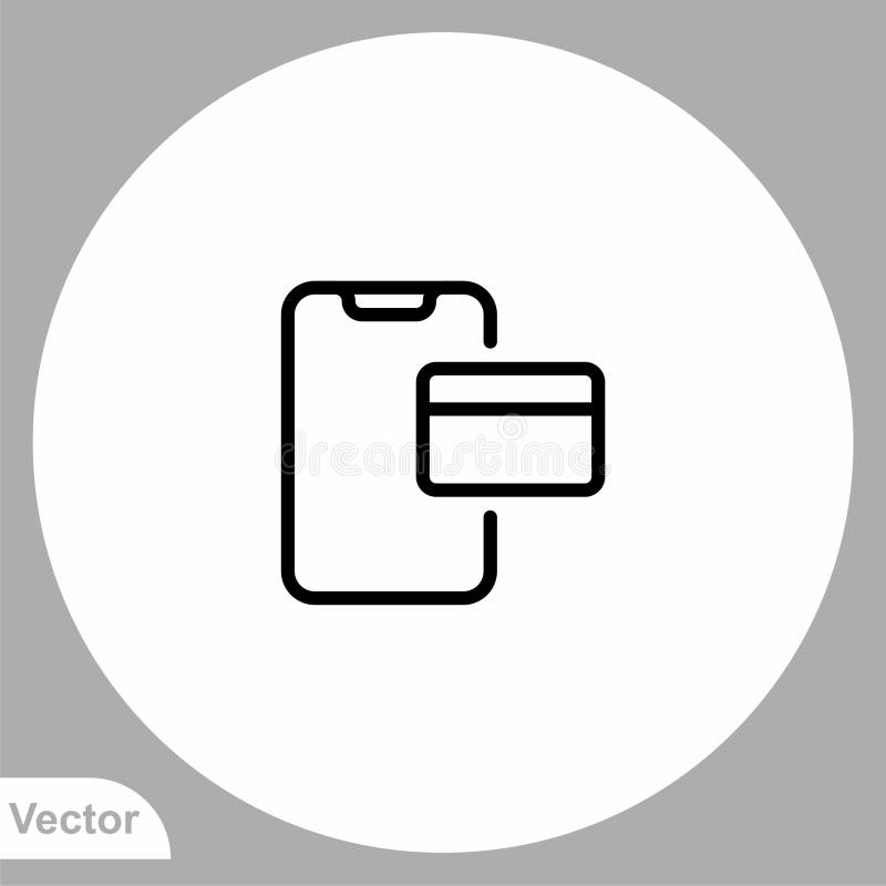 Mobile Phone Vector Icon Sign Symbol Stock Vector - Illustration of ...