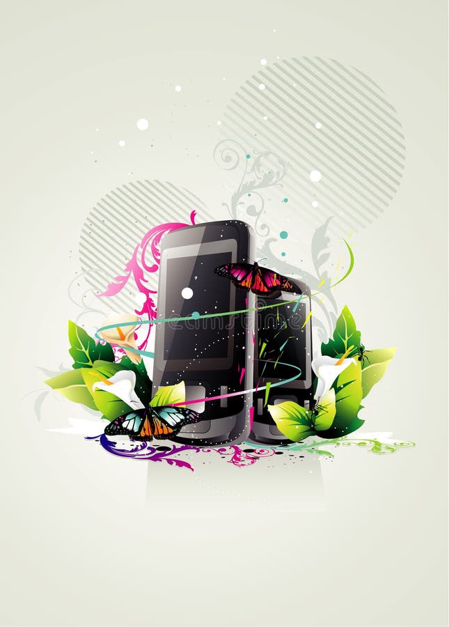 Mobile Phone Vector Illustration Stock Vector - Illustration of ...