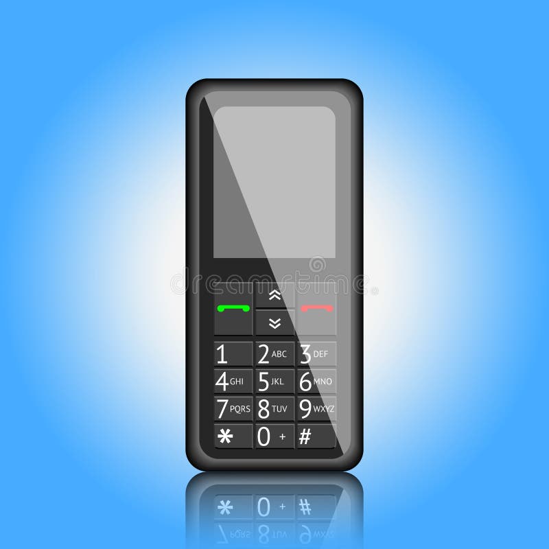 Mobile Phone, Vector Illustration Stock Vector - Illustration of ...