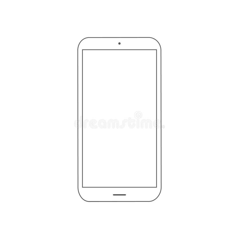 Smartphone Shape in Neumorphism Style. Isolated Vector Illustration ...
