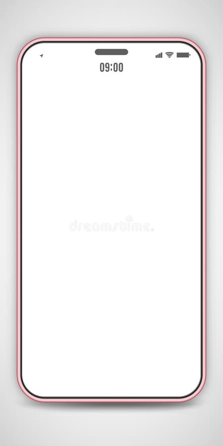 Mobile Phone Vector Mockup with Perspective Views. Smart Phone White ...