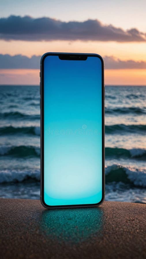 Mobile Phone Vibrant Sunset Ocean Scene Stock Photos - Free & Royalty ...