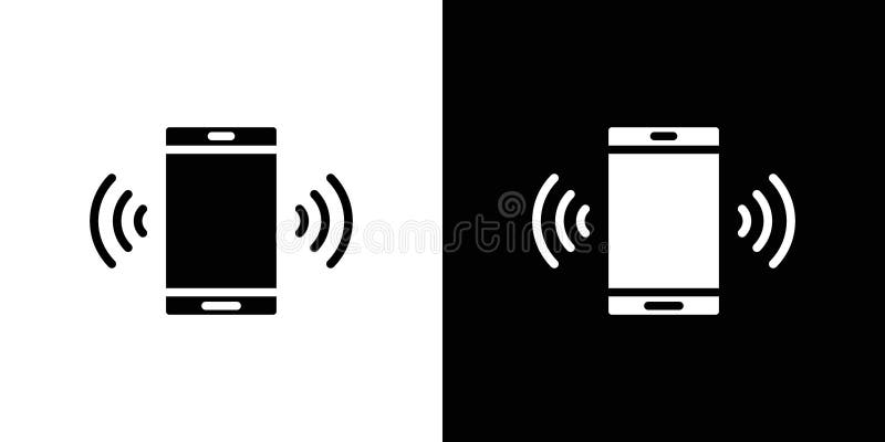 Mobile Phone Vibrating Icon Logo Set Vector Stock Vector - Illustration ...