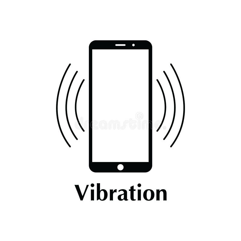 Mobile vibration icon stock illustration. Illustration of watch - 191627232
