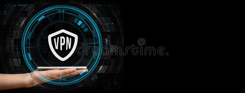 Mobile Phone and VPN Application, Banner, Virtual Private Network ...