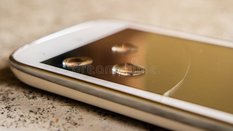 Mobile Phone with Water Damage Stock Image - Image of household ...