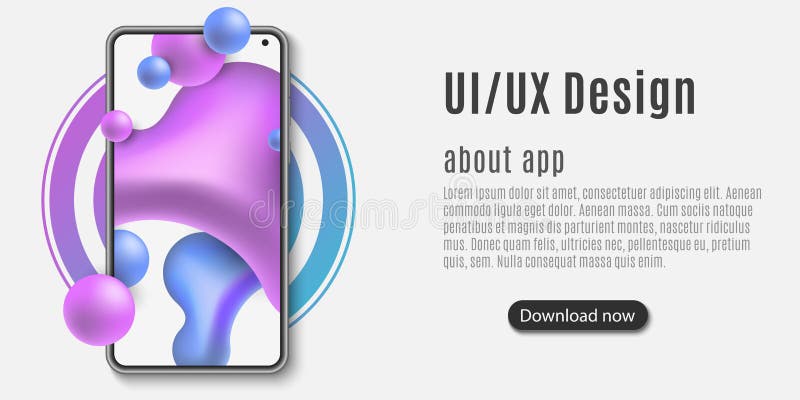 Mobile Phone for Web Template. Mockup of a Mobile Application with ...
