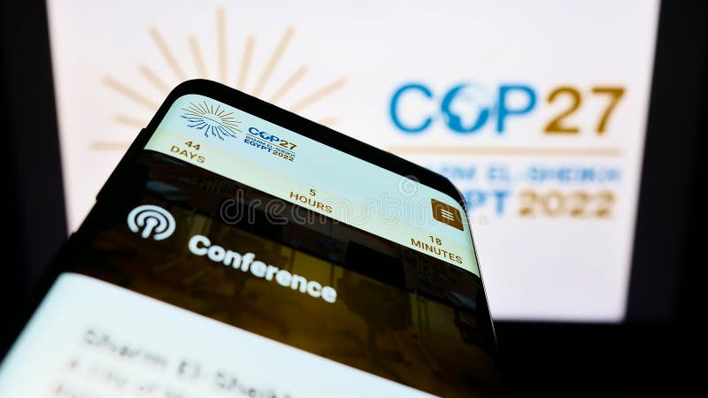 Mobile Phone with Webpage of 2022 UN Climate Change Conference (COP27 ...