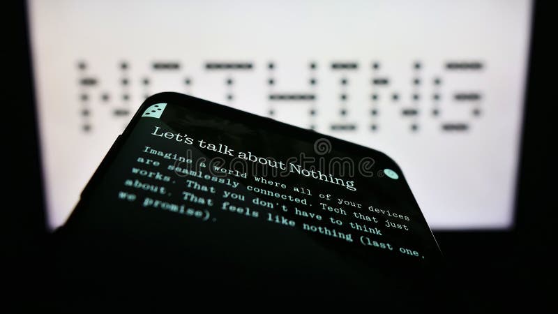 Mobile Phone with Website of British Company Nothing Technologies ...
