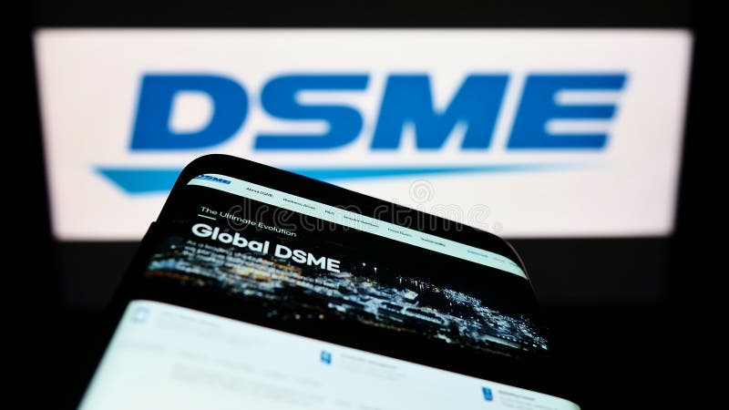 Mobile Phone with Website of Daewoo Shipbuilding and Marine Engineering ...