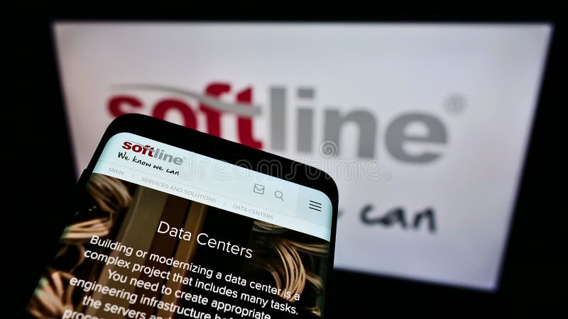 Mobile Phone with Website of Global it Solutions Provider Softline ...