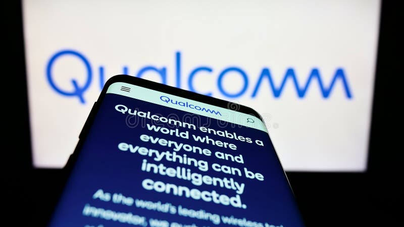 Mobile Phone with Website of US Semiconductor Company Qualcomm ...
