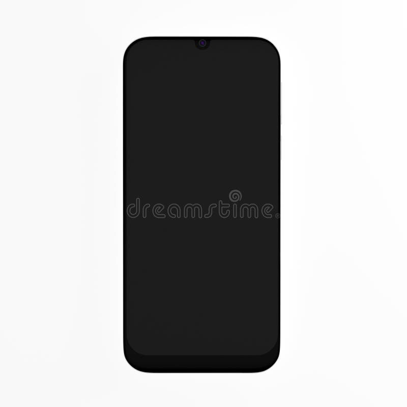 Mobile phone top view stock illustration. Illustration of closeup ...