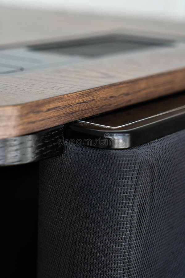 Mobile Phone with Wireless Charger on Table. Modern Workplace Accessory ...