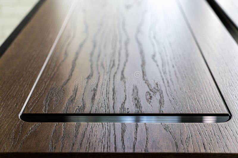 Mobile Phone with Wireless Charger on Table. Modern Workplace Accessory ...