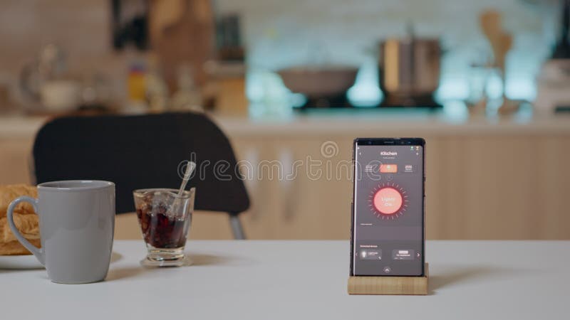 Mobile Phone with Wireless Lighting Automation Software Stock Image ...