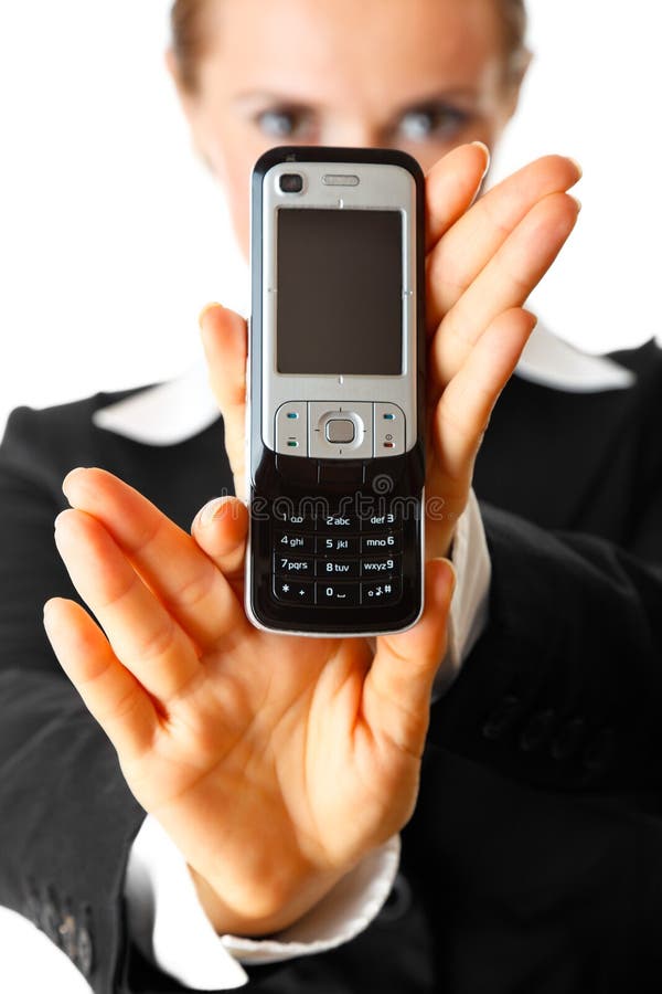 Mobile Phone in Woman Hand. Mobile Communication. Stock Photo - Image ...