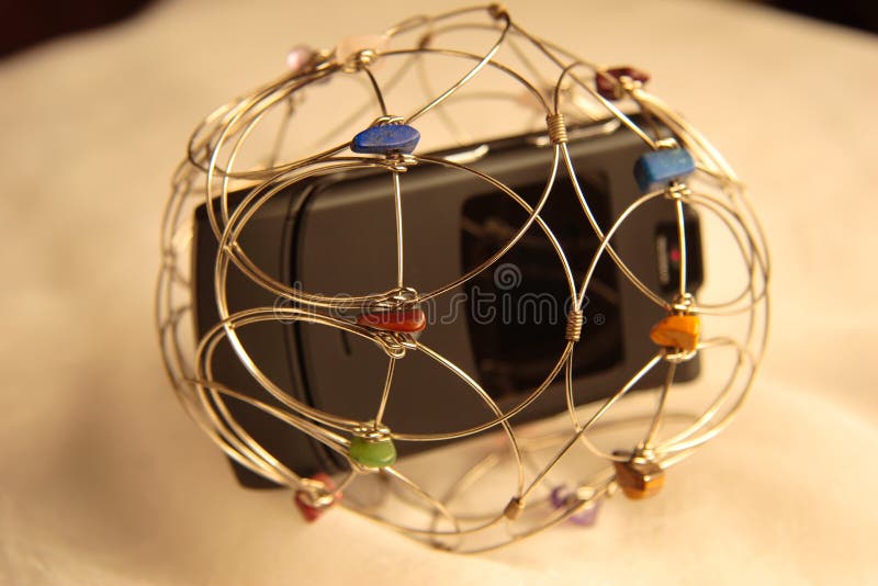 Mobile phone wrapped stock photo. Image of home, bluetooth - 528300