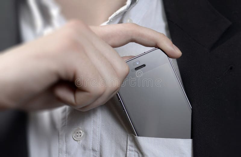 Mobile Phone in Your Pocket Stock Image - Image of fashion, concept ...