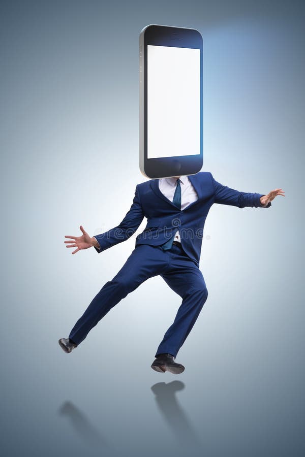 The Mobile Phone Zombie Under the Influence of Smartphone Stock Image ...