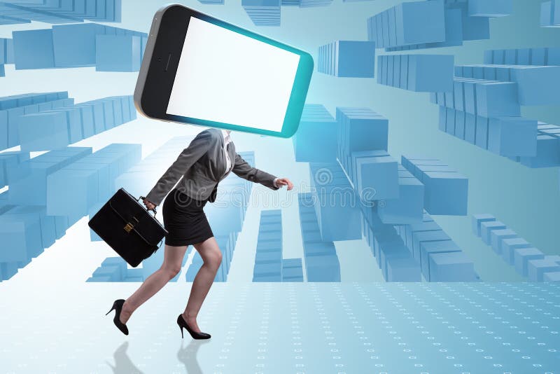 The Mobile Phone Zombie Under the Influence of Smartphone Stock ...