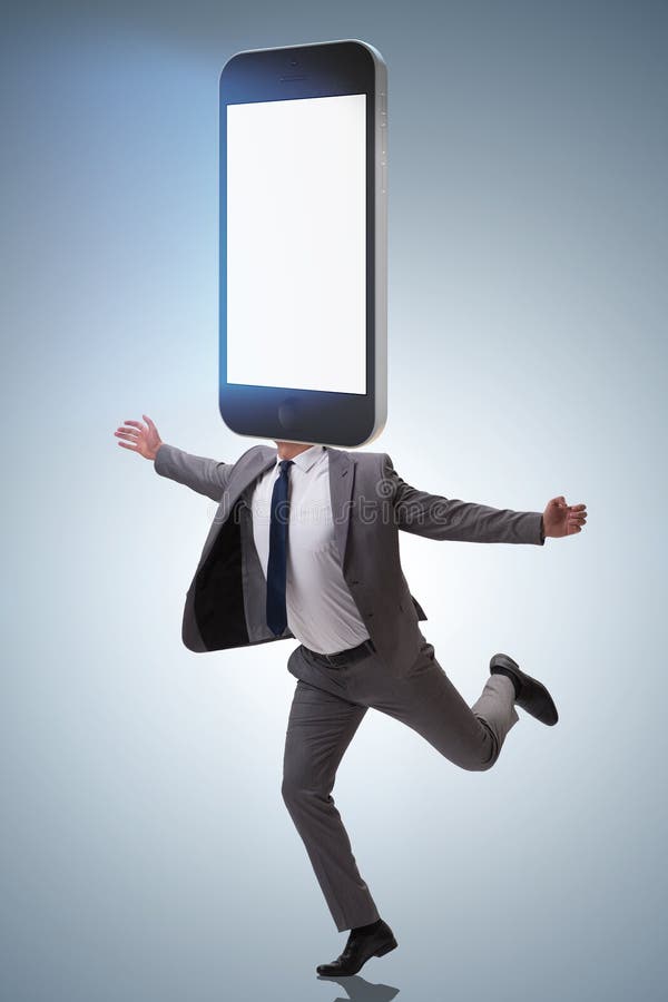 Mobile Phone Zombie Under the Influence of Smartphone Stock Image ...